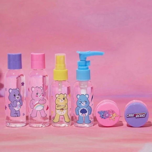 Care Bears | Makeup | Care Bears Cartoon 4pc Lot Travel Bottles Pink ...